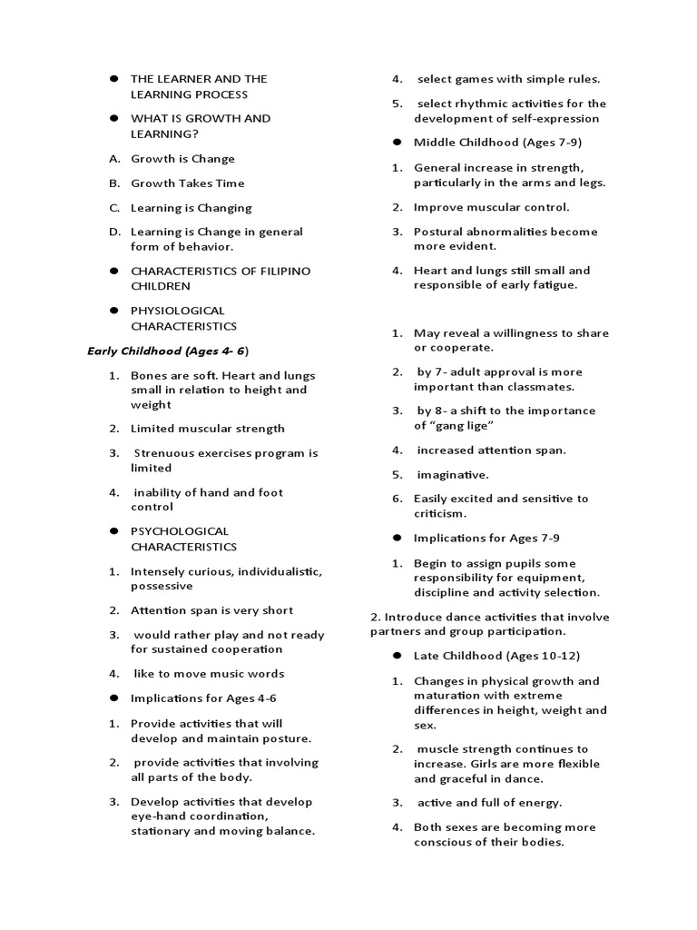 The Learner And The Learning Process Pdf Lesson Plan Learning
