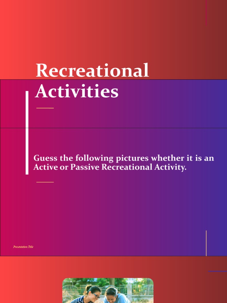 Recreational Activities | PDF | Recreation