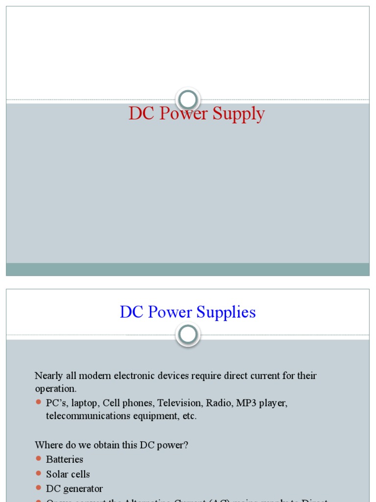 DC Power Supply 1 | PDF