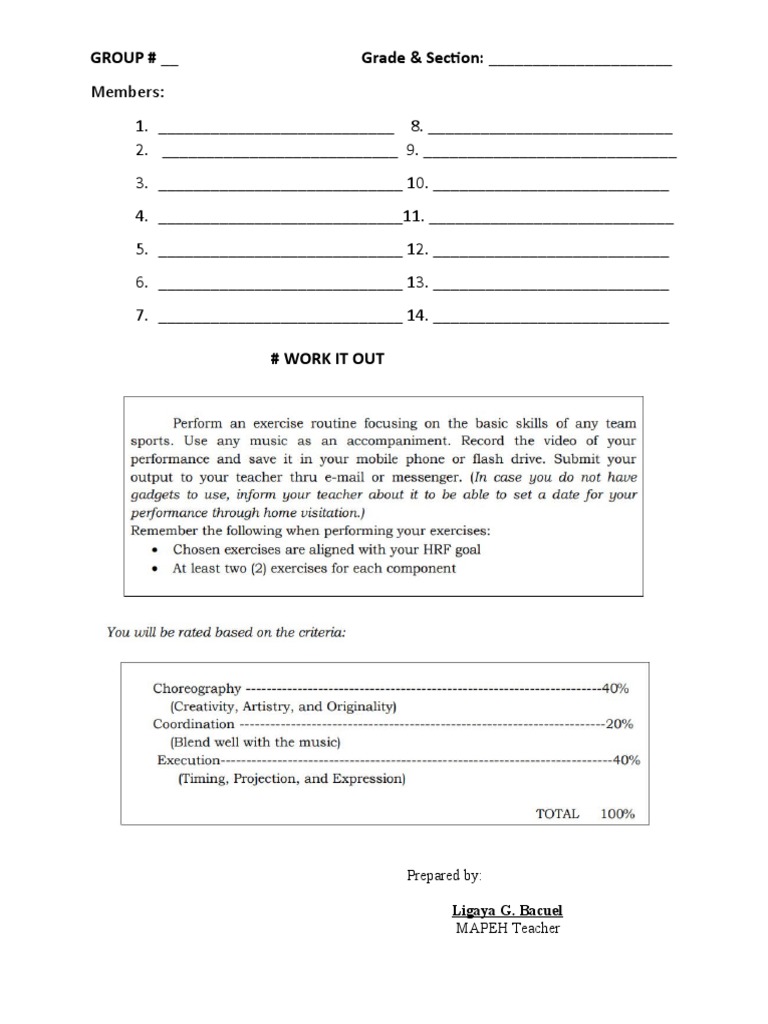 PE Performance Criteria For Judging | PDF