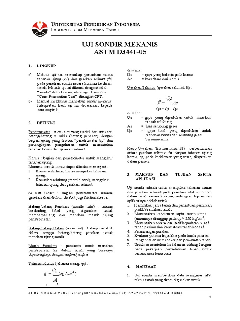 I Uji Sondir Mekanis - by HW - Ok - Unlocked | PDF