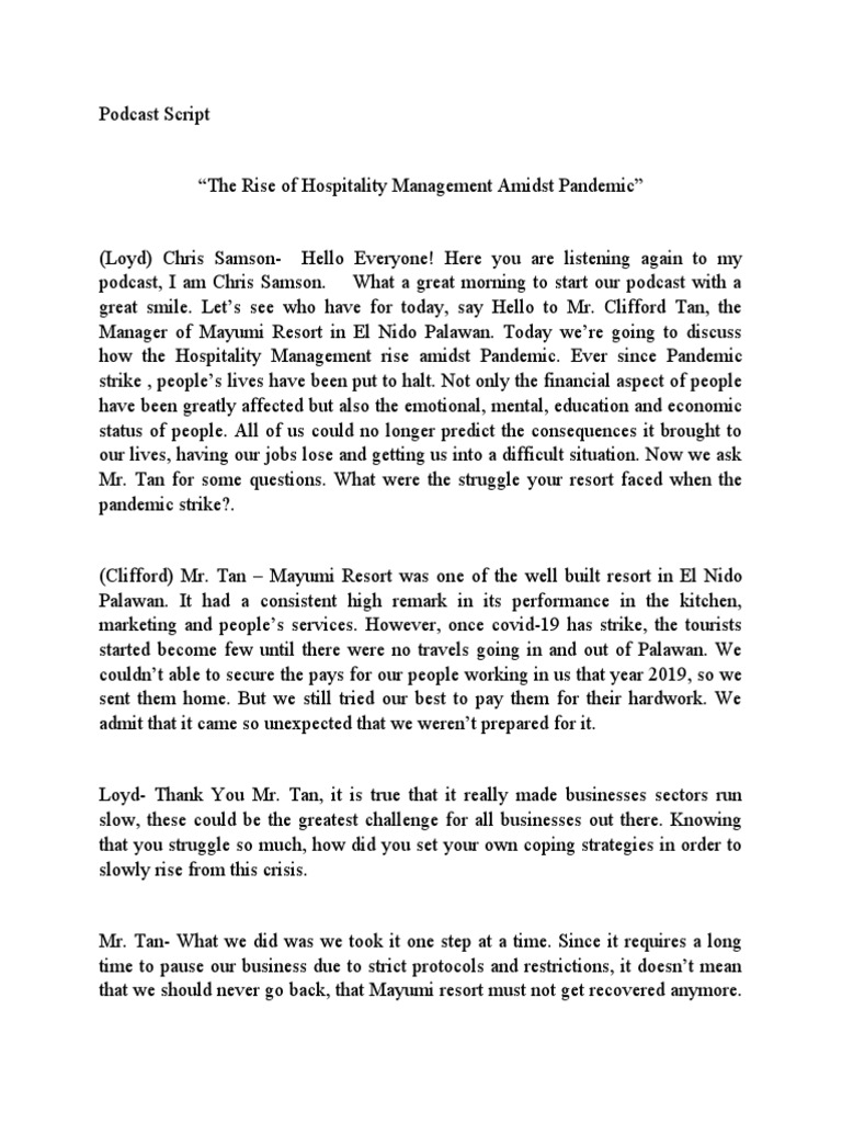 Podcast Script Dong | PDF
