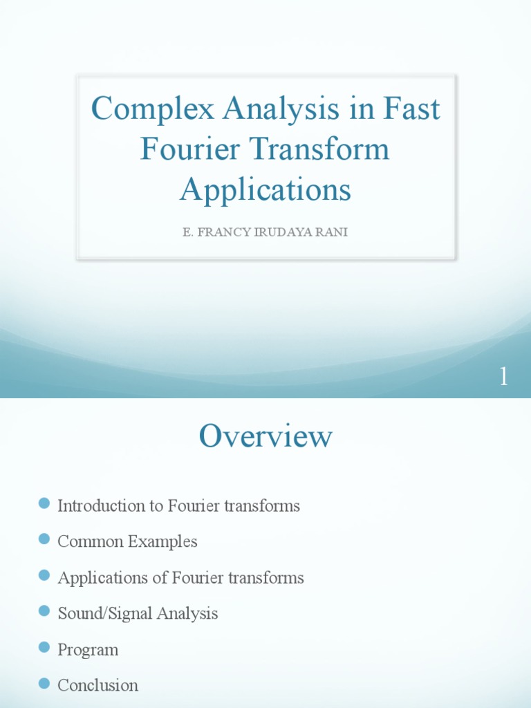 Fourier Transform Presentation | PDF