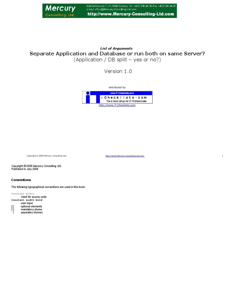 Split or Dont Split Application and Database | PDF | Databases | Server ...
