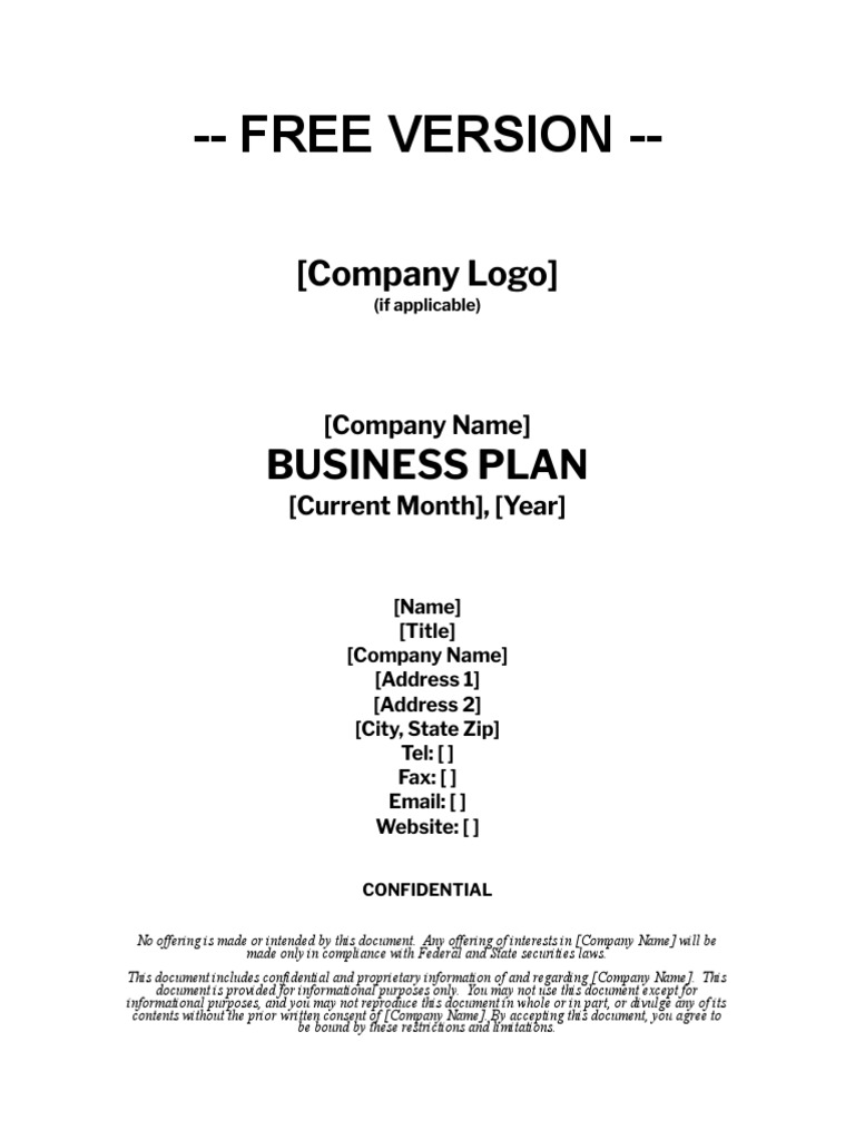 Business Plan Template Overview | PDF | Market Analysis | Business ...