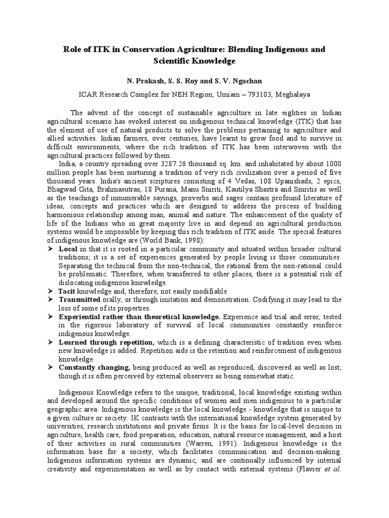 Indigenous Knowledge in Agriculture | PDF