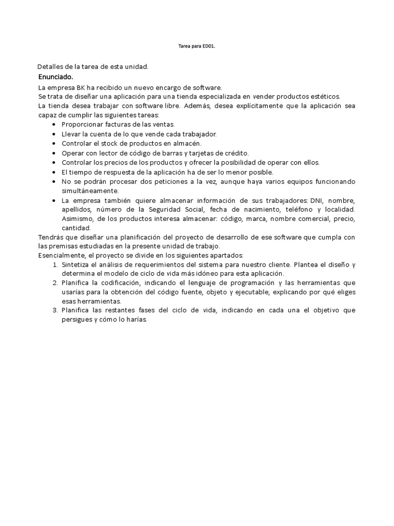 Gonzalez Vaca Pabel Damian ED01 Tarea | PDF | Software | Software de la aplicacion