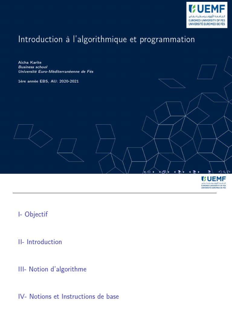 CH1-Algorithmique_et_programmation-Introduction | PDF | Structure de contrôle | Programmation ...