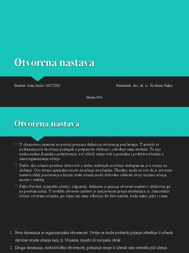 Otvorena Nastava | PDF