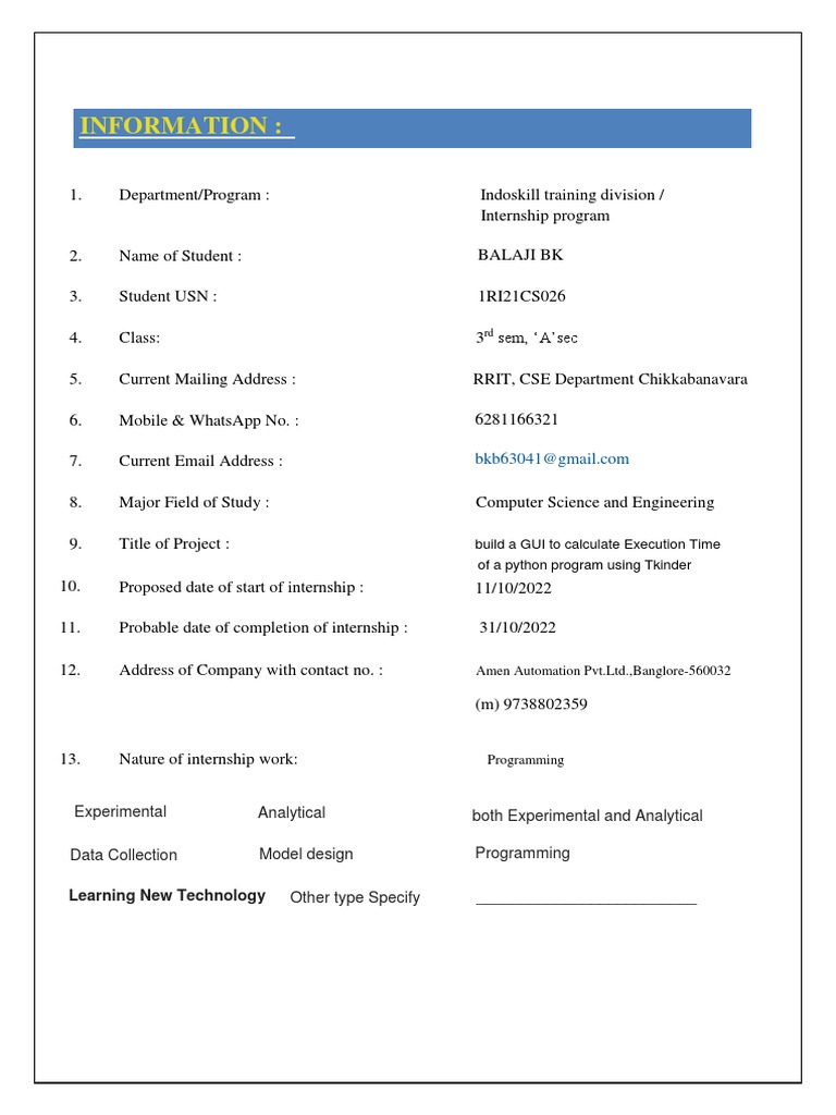 Intership BKK | PDF | Python (Programming Language) | Variable (Computer Science)