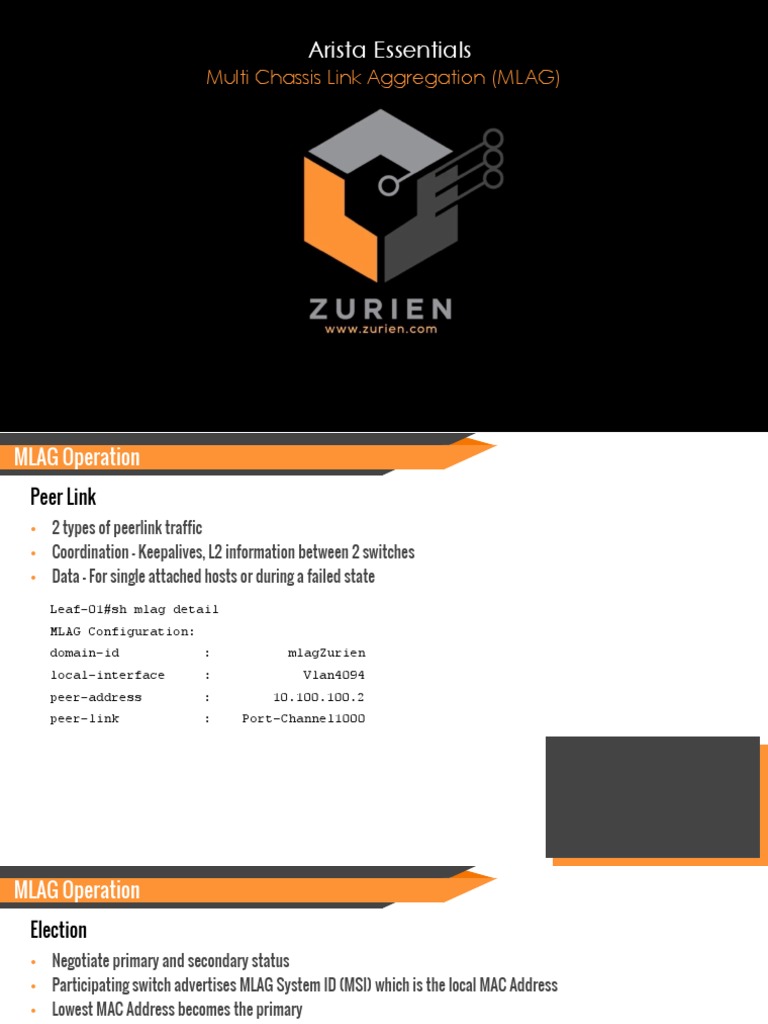 1.3 7 - Multi Chassis Link Aggregation (MLAG) | PDF | Network Switch | Internet Protocols