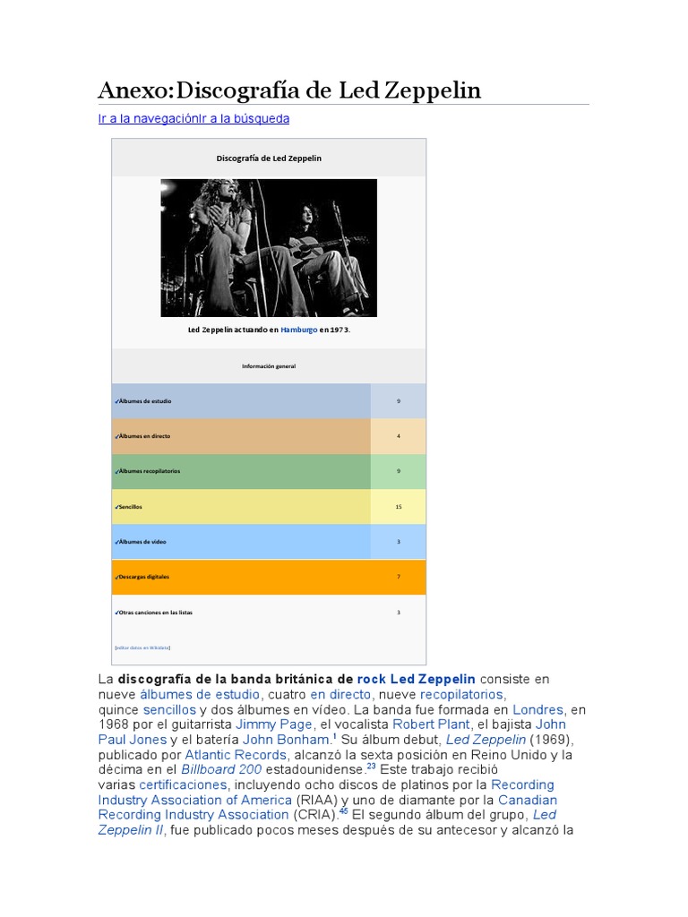Discografía de Led Zeppelin | PDF