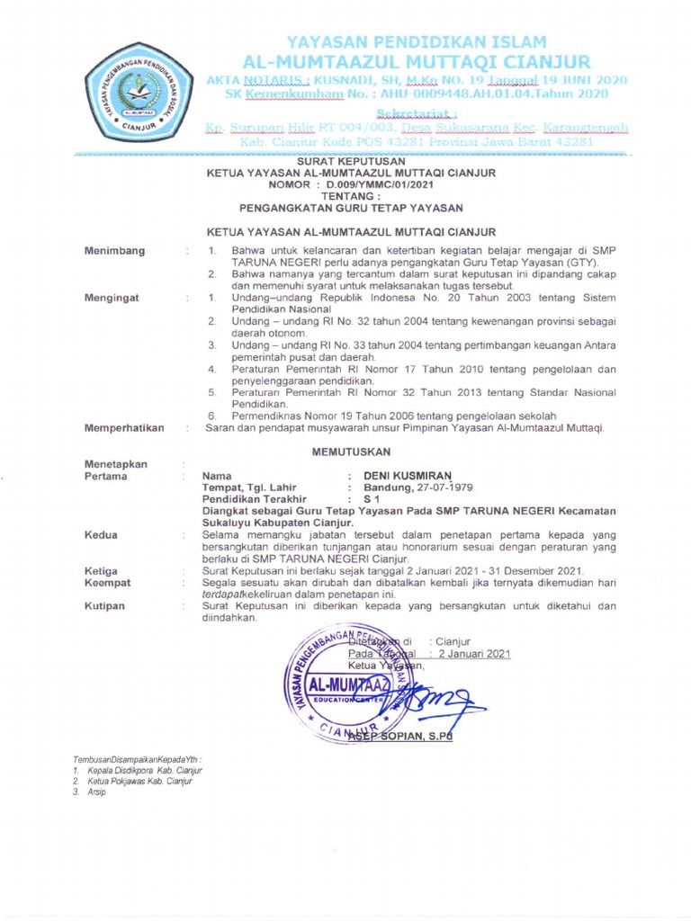 SK Gty Deni 2021 | PDF