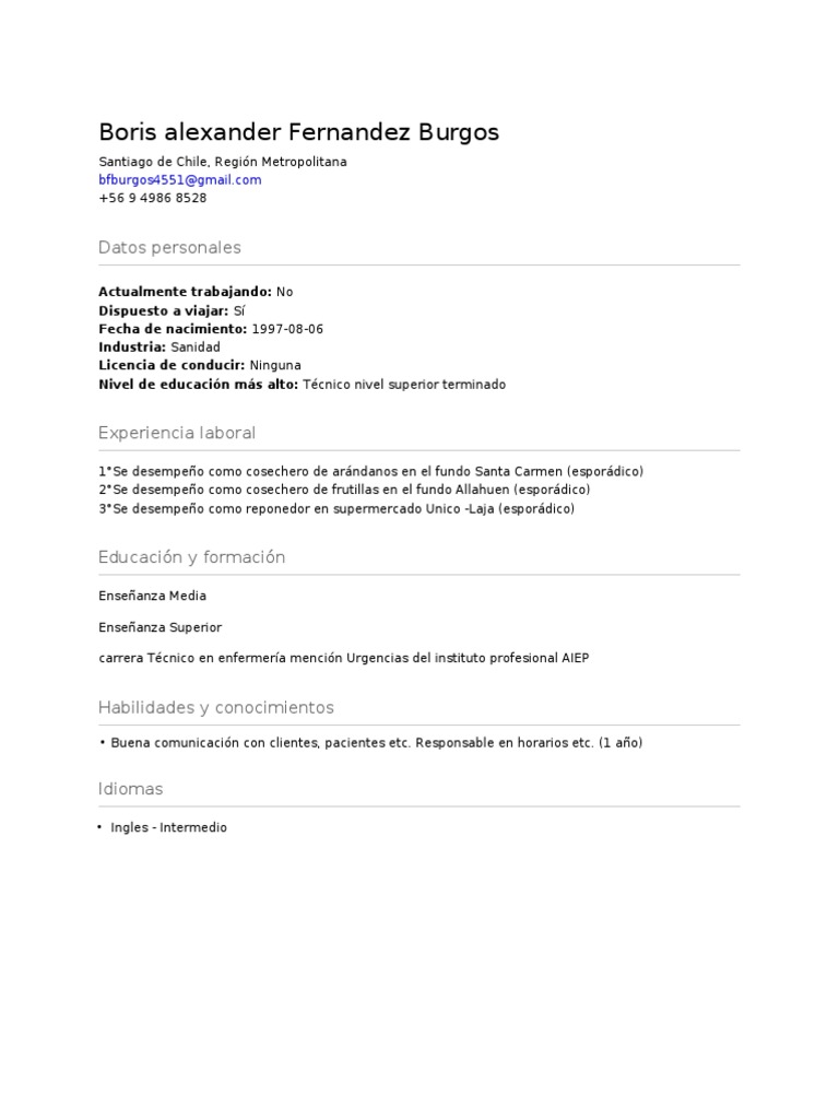Boris Alexander Fernandez Burgos | PDF