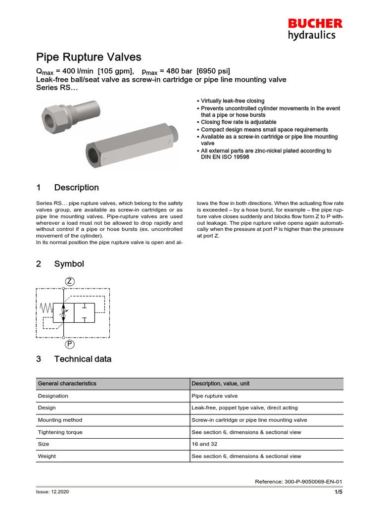 Pipe Rupture Valves | Download Free PDF | Valve | Pipe (Fluid Conveyance)