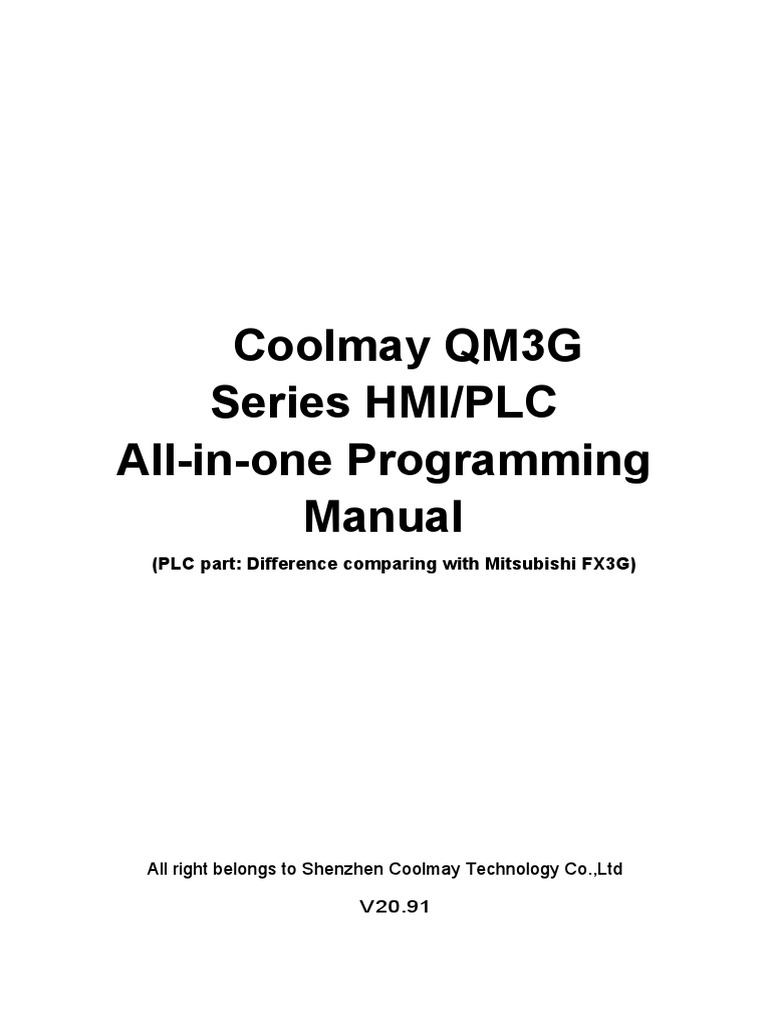 Coolmay QM3G Series HMI PLC All-In-One Programming Manual V20.91 | PDF | Programmable Logic ...