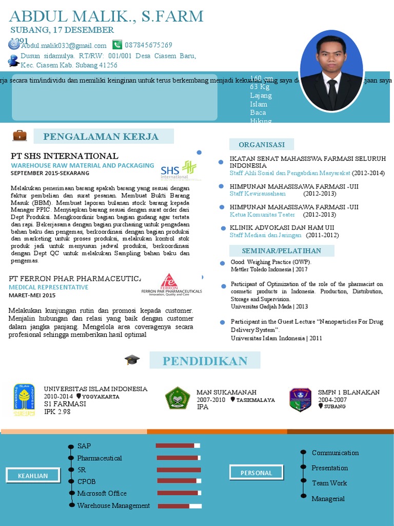 CV Abdul Malik | PDF