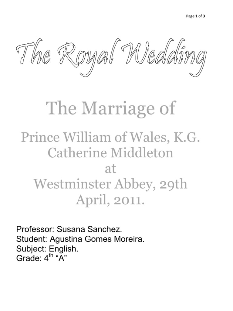 The Royal Medding | PDF