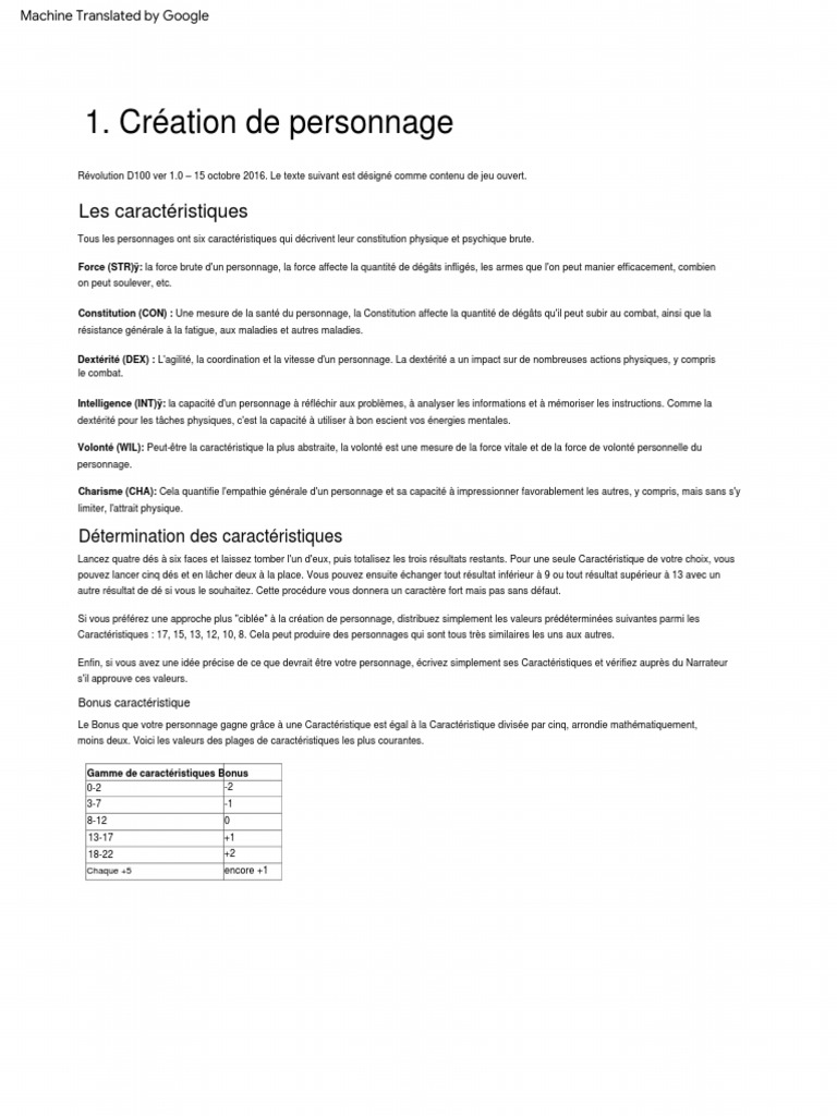 RD100 SRD 01 Character Creation | PDF | Motivation | Motivant