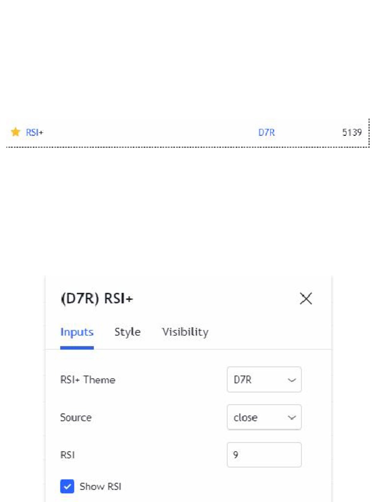 Rsi+, Settings (Swing Trading Strategy) | PDF