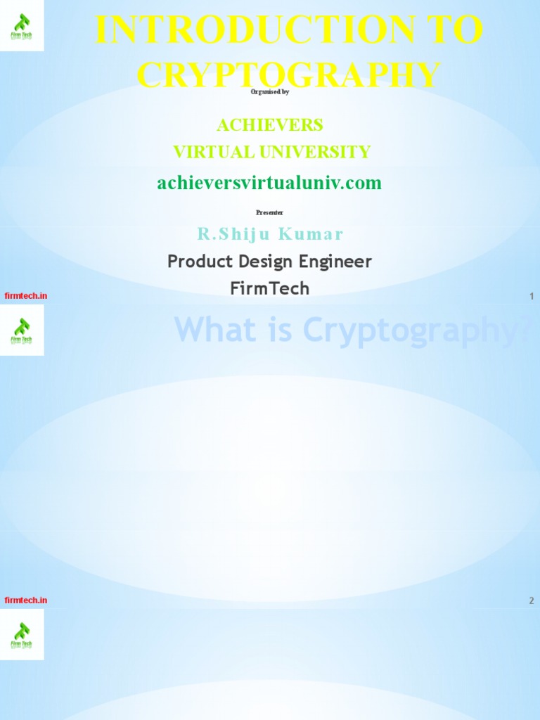 Intro To Cryptography | PDF
