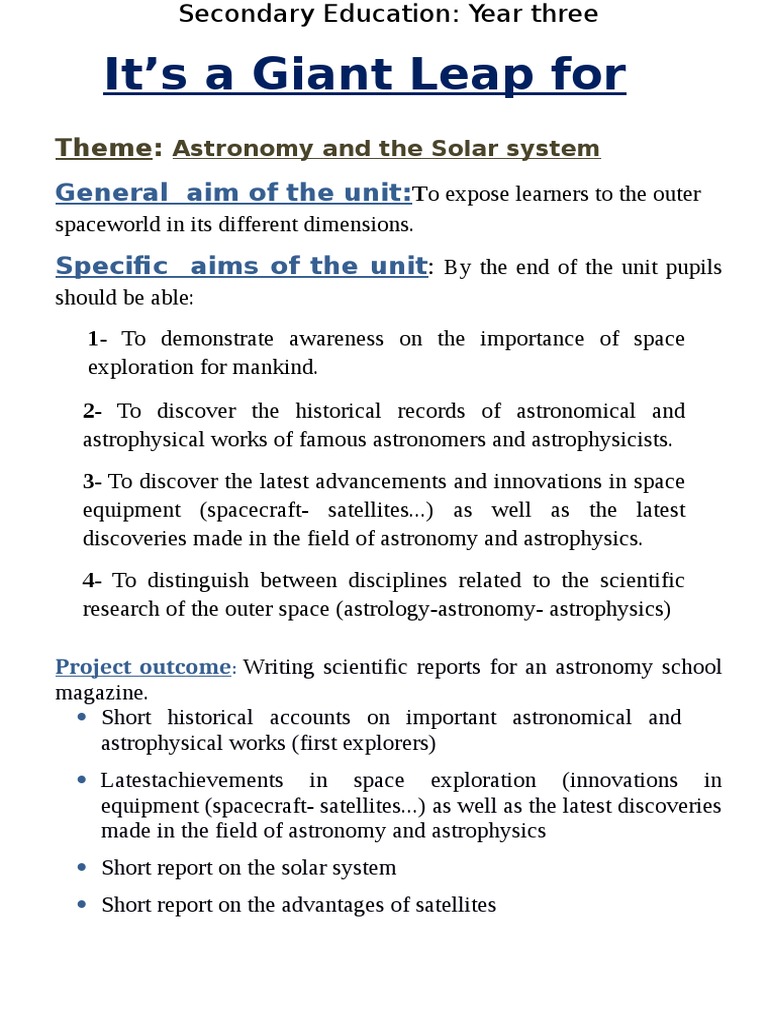 3as Asronomy Solar System Unit Preparation | PDF | Moon | Apollo Program