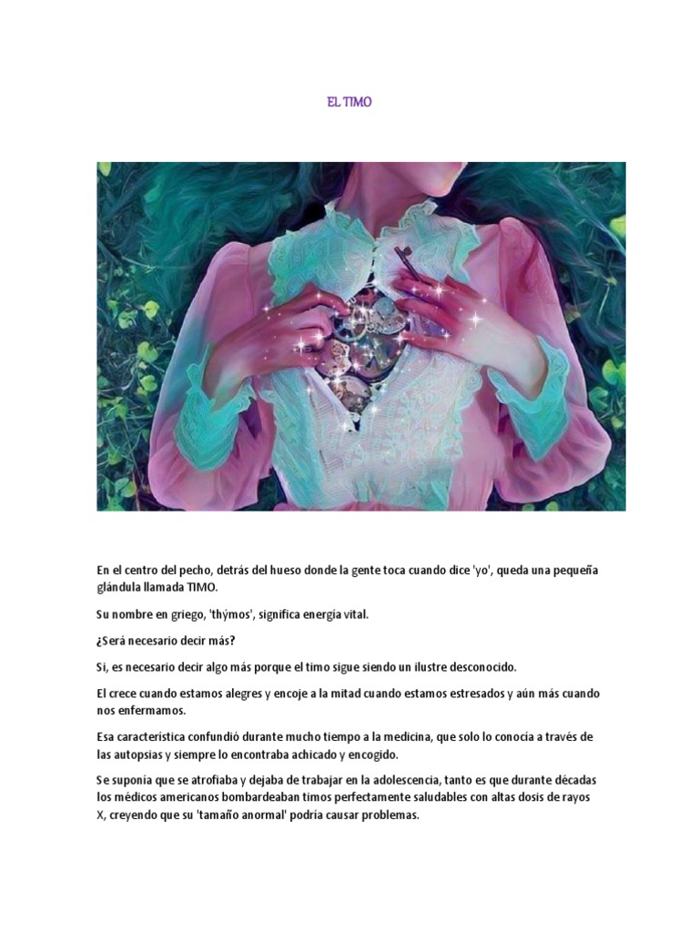 El Timo El Olvidado órgano Clave De Nuestro Sistema Inmunológico Pdf