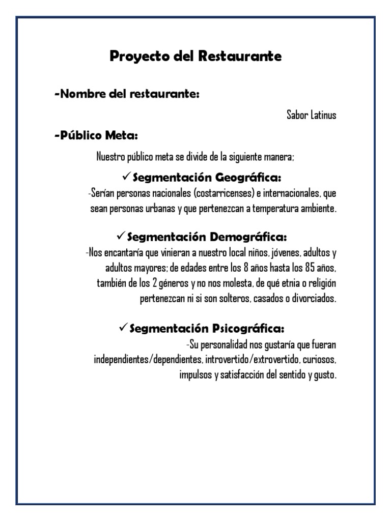 Proyecto del Restaurante | PDF | Cupón | Marca