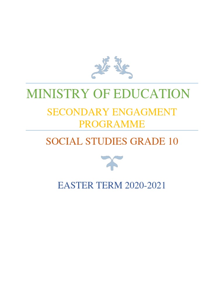 Grade 10 Social Studies - 2021 - Term 2 | PDF | Human Migration | Health Care