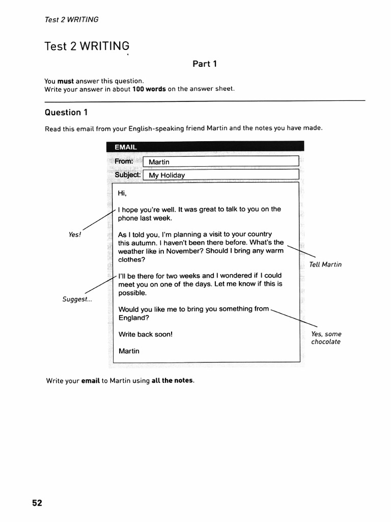 B1 Preliminary Writing Activity Sample | PDF