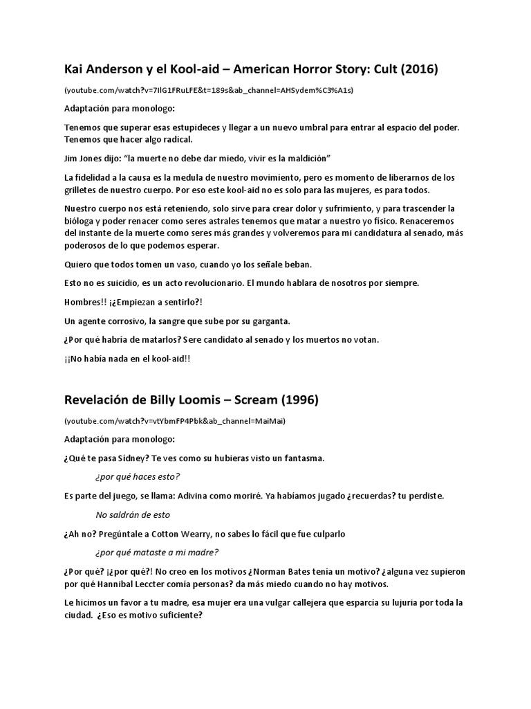 Monologos - Castings | PDF