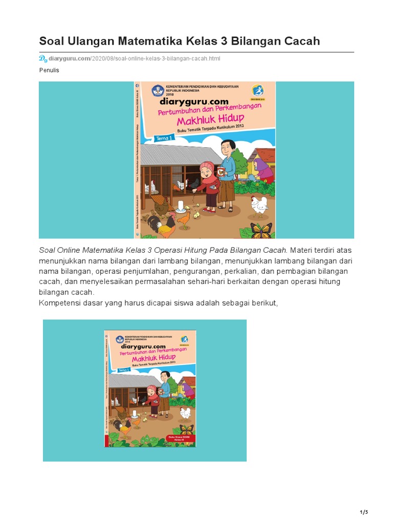 LATSOL BIL - CACAH (3 SD) | PDF