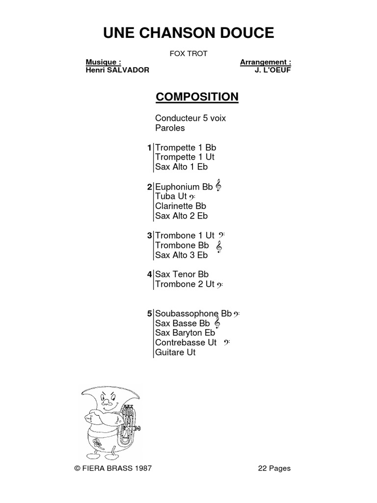 Une Chanson Douce | PDF