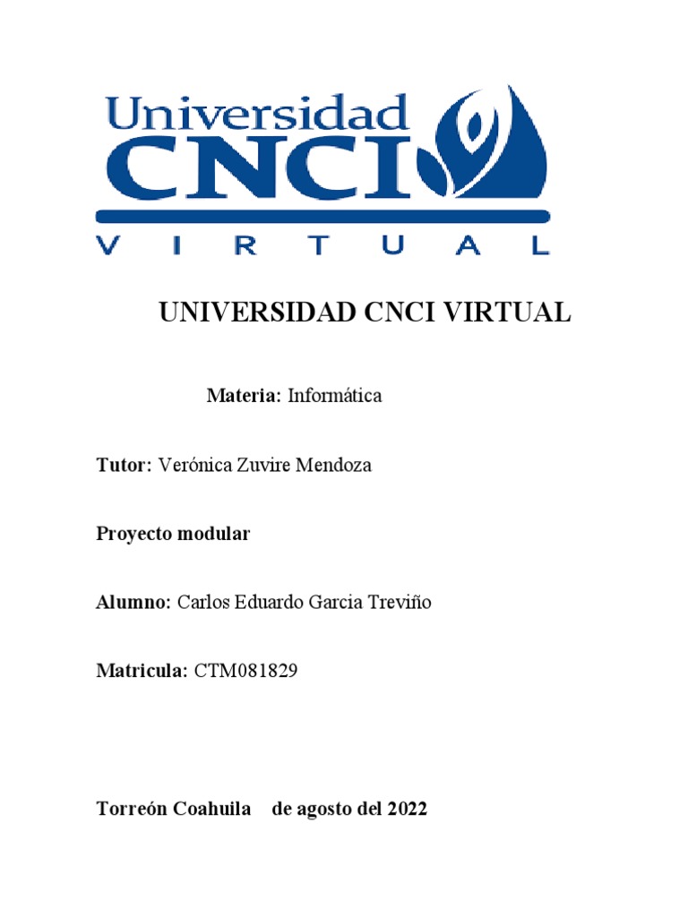Proyecto Modular Informatica | PDF