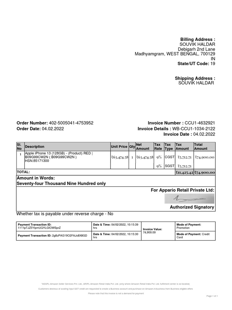 Bill PDF | Download Free PDF | Invoice | Economies