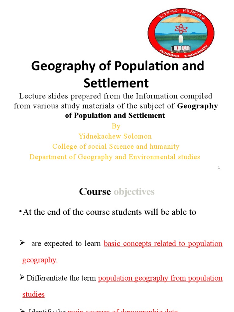 Population Geography Course Overview | PDF | Census | Geography