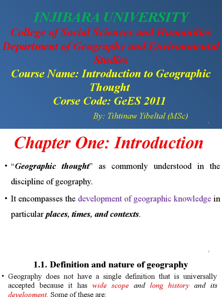 Geographic Thought PPT - Copy-1 | PDF