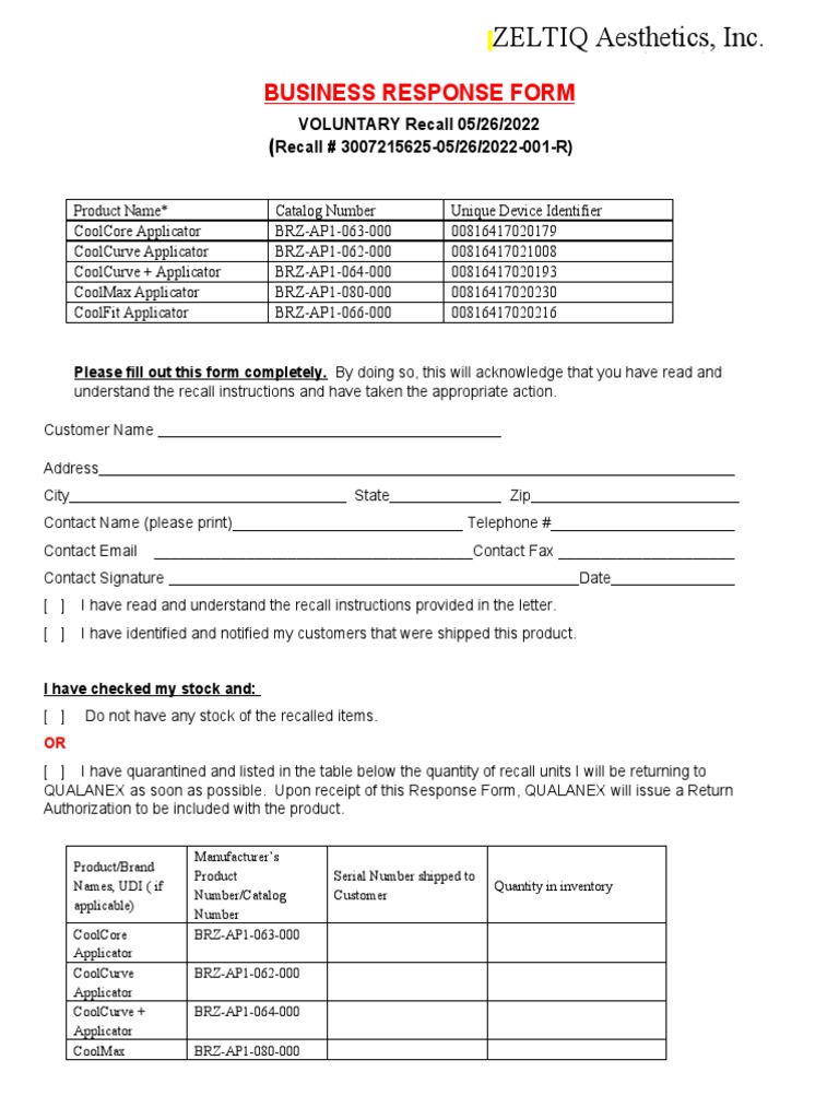 Attachment 11 - Business Response Form | PDF | Business | Computing