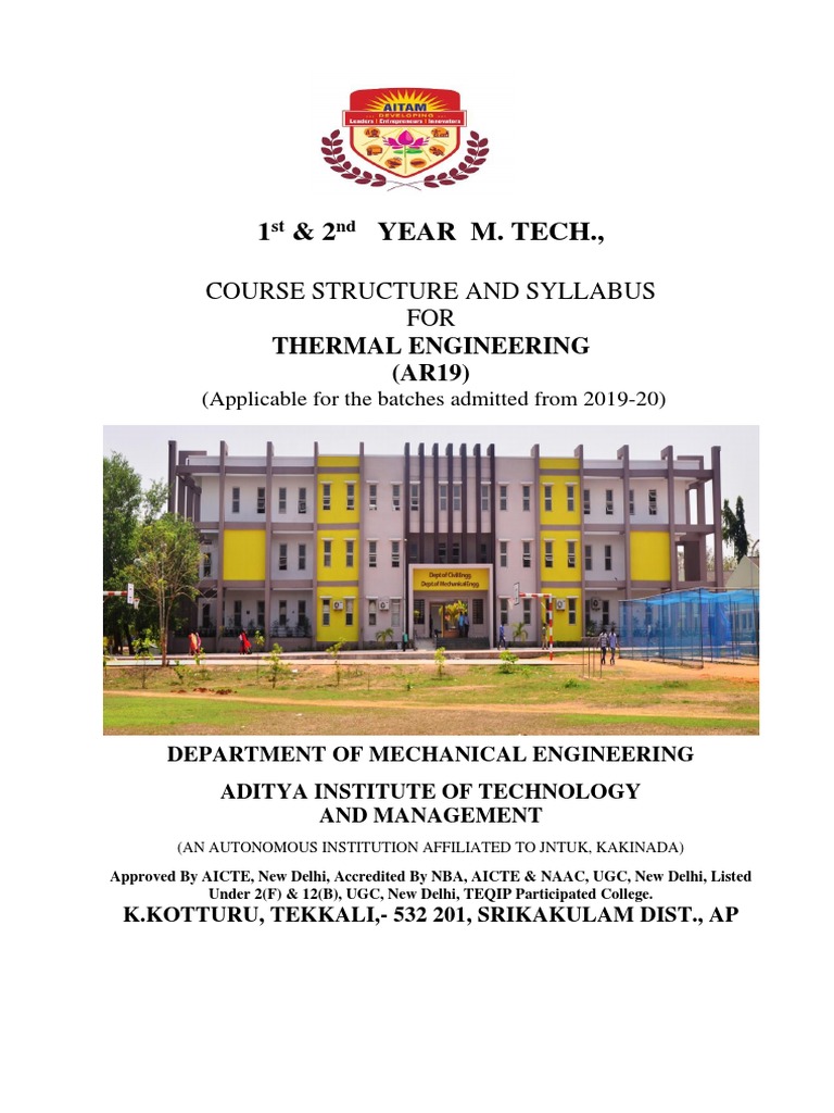 Revised AR19 - M. Tech., (TE) Autonomous | PDF | Compressible Flow | Fluid Dynamics