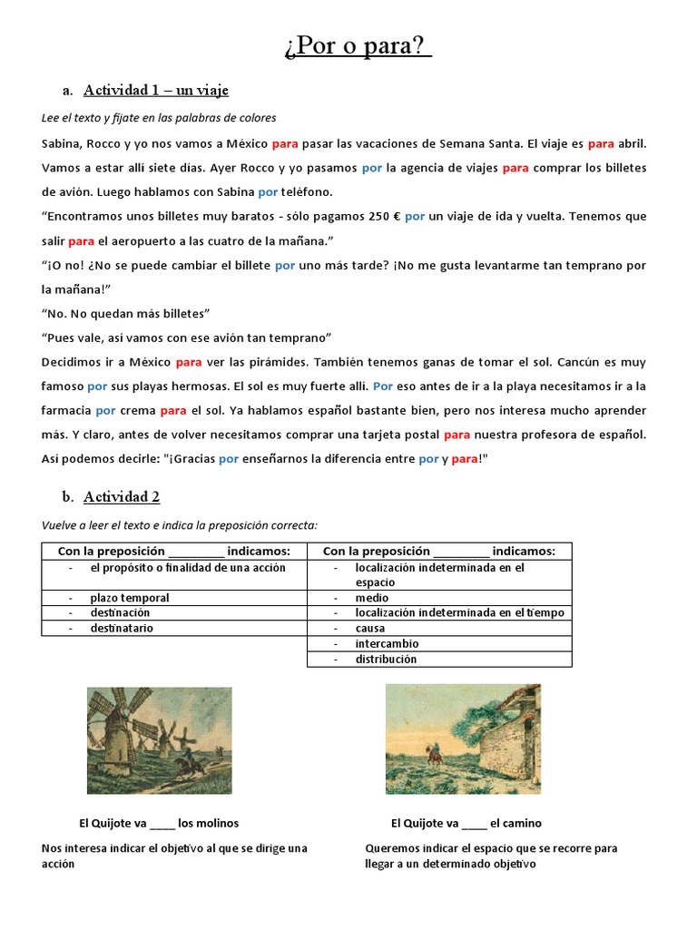 Por o para | PDF