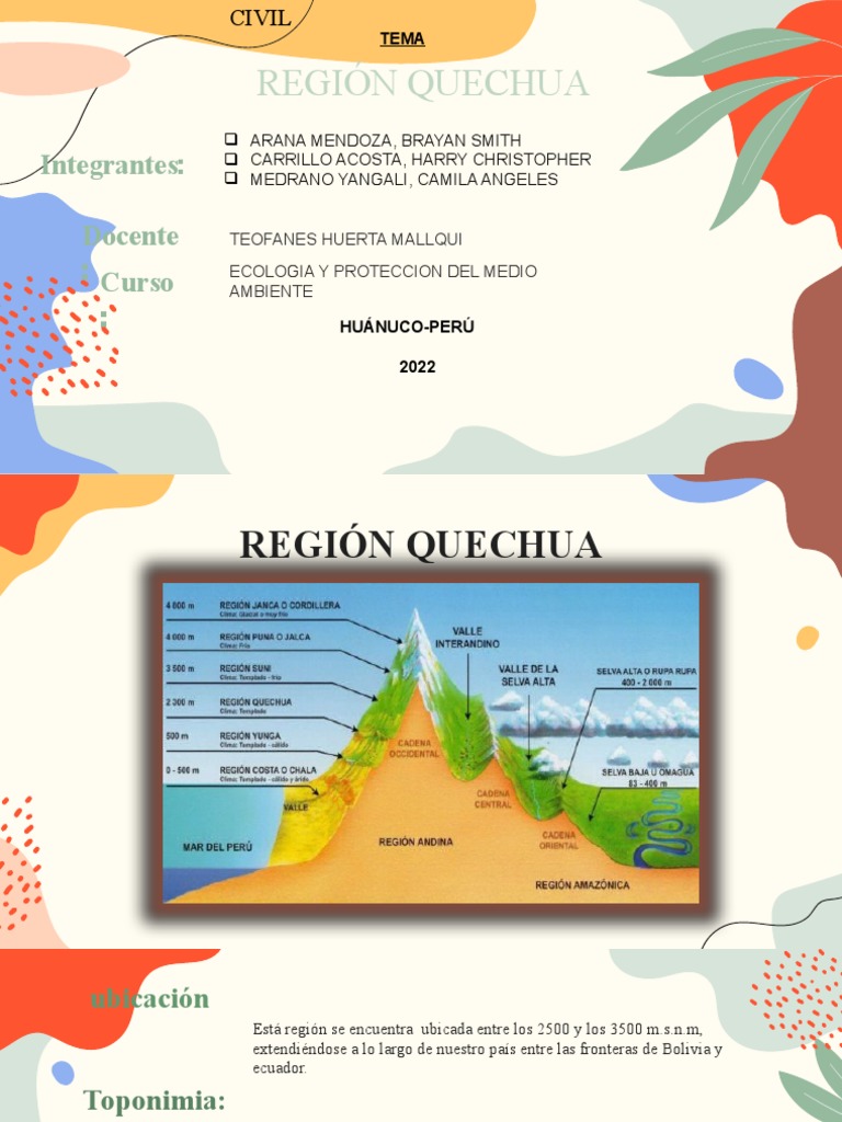 Mapa y Flora de la Región Quechua | PDF | Hierba | Naturaleza