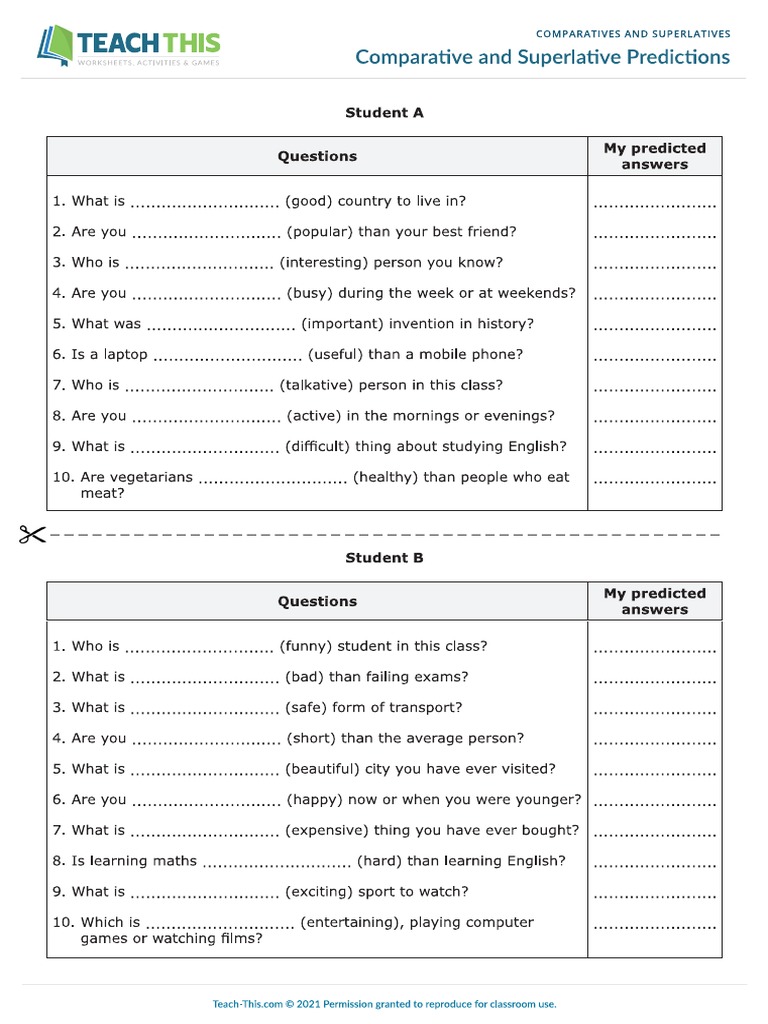 comparatives vs superlatives | PDF