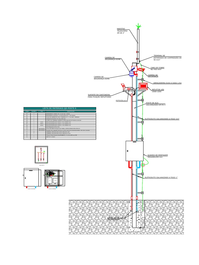 Detalhe SPDA Poste | Download grátis PDF | Equipamento | Bens manufaturados