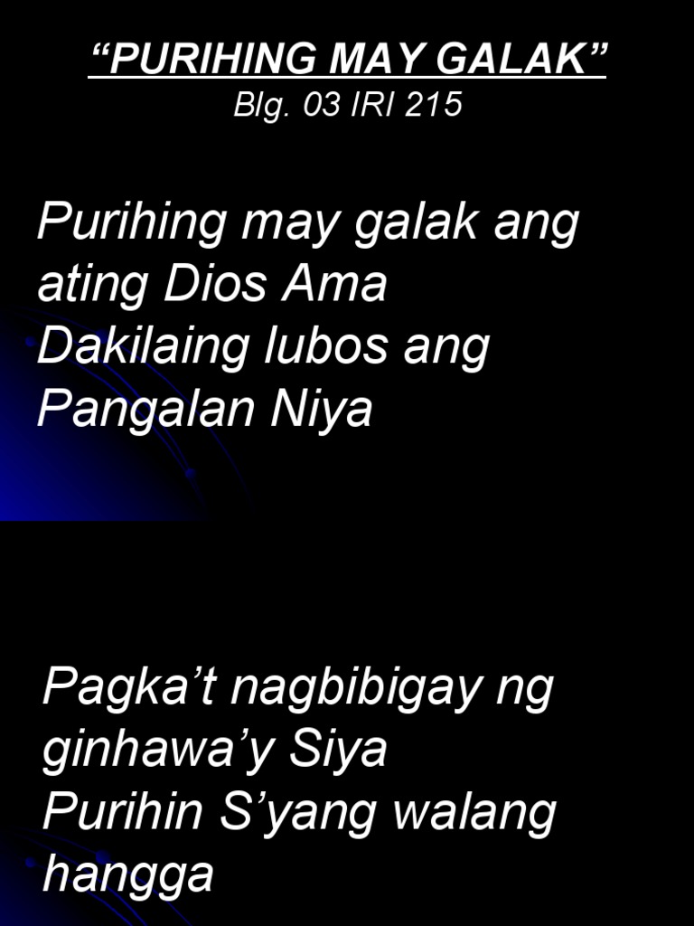 Purihing May Galak | PDF