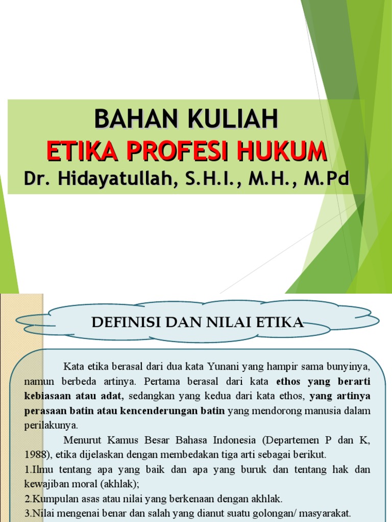2 - Definisi, Nilai, Dan Jenis Etika | PDF | Sains & Matematika