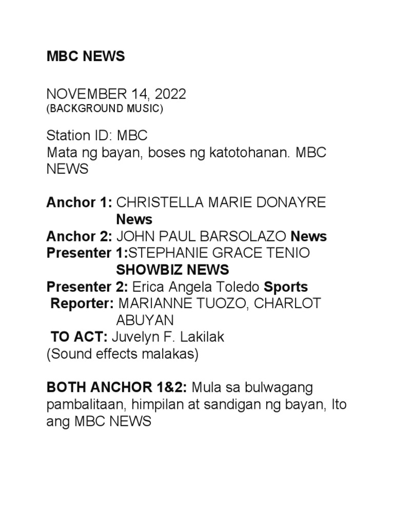 MBC News-Final Output | PDF