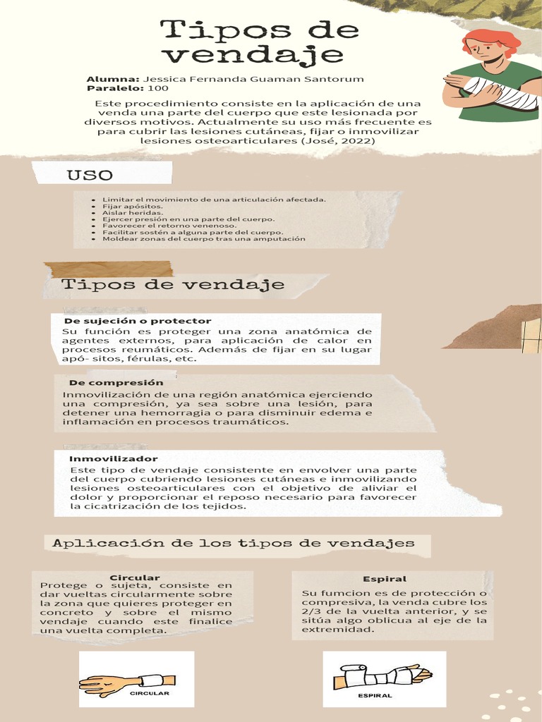 Tipos de Vendajes | PDF | Especialidades Medicas | Enfermedades y ...