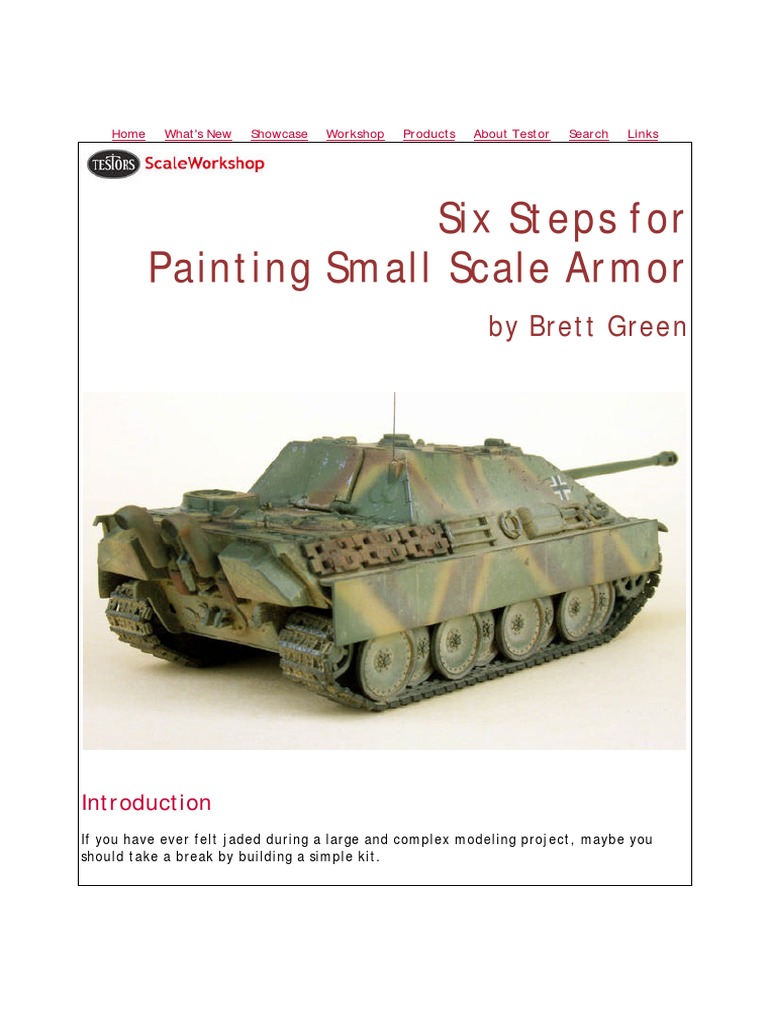 Six Steps For Painting Small Scale Armor | PDF | Camouflage | Paint