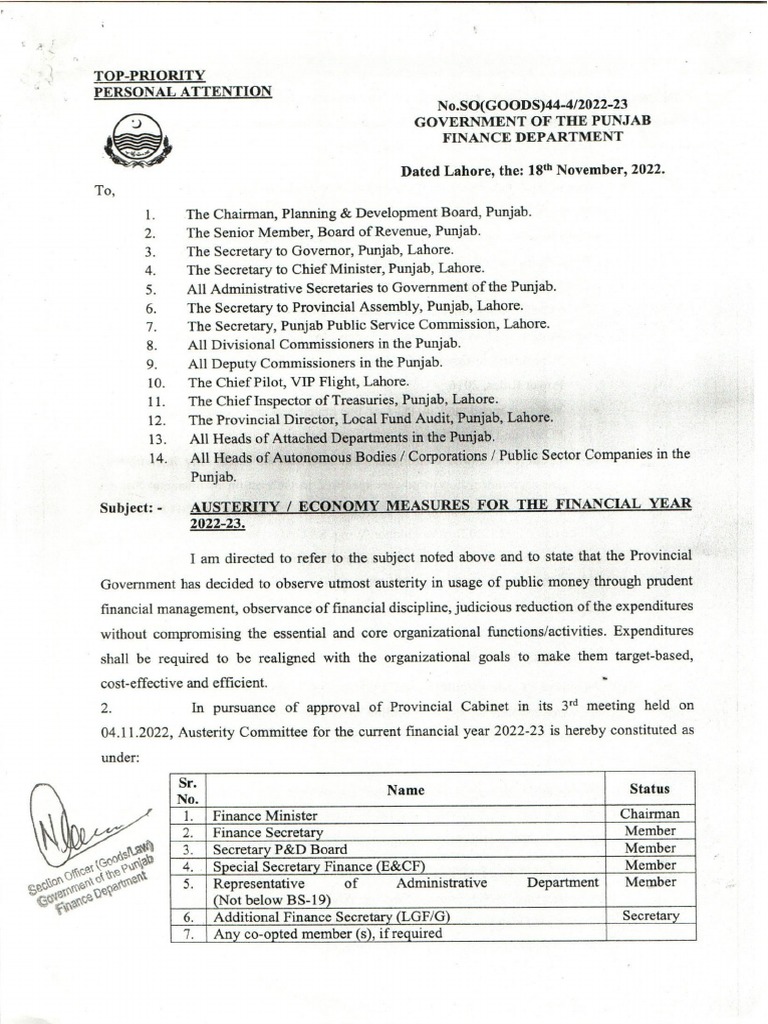 Austerity Measures | PDF