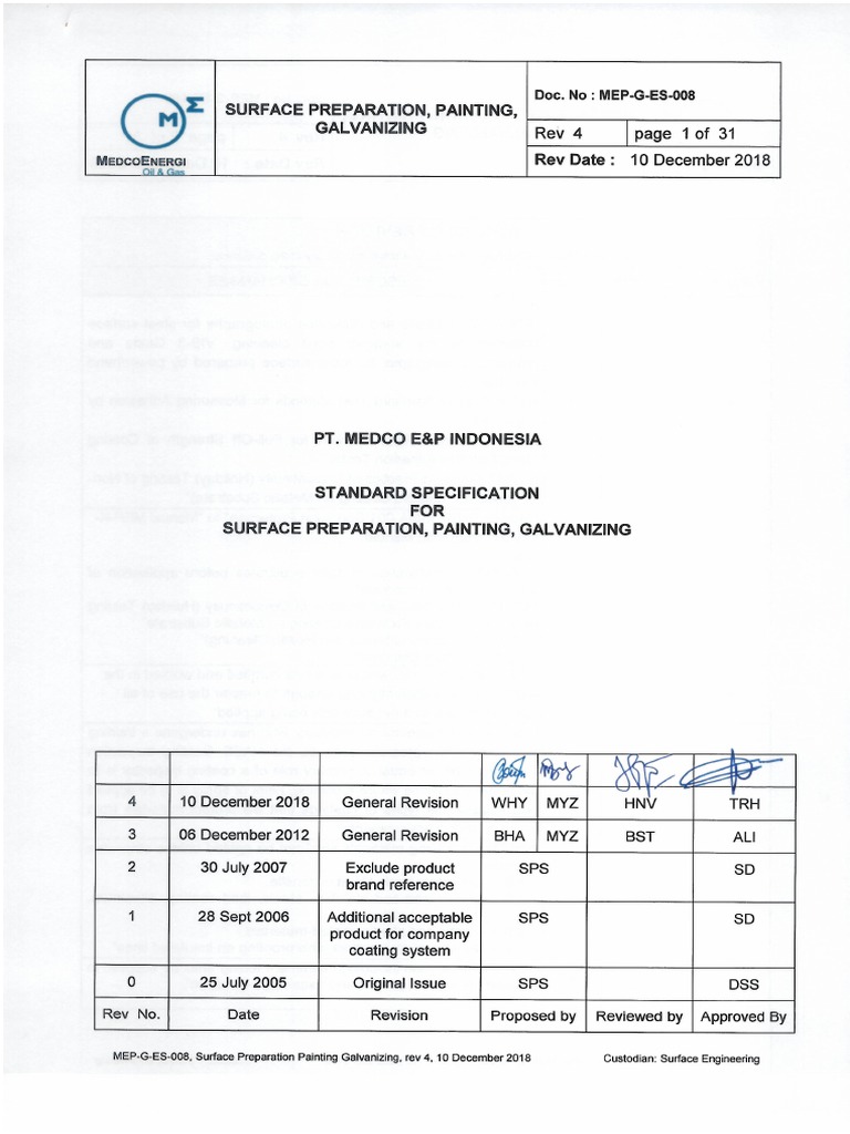Surface Prep & Coating Standards Guide | PDF | Galvanization | Pipe ...